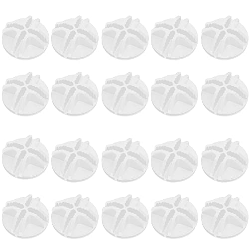20 Pcs Wire Grid Cube Plastic Connectors for Modular Closet Storage Organizer and Wire Grid Cube Storage Shelving - White