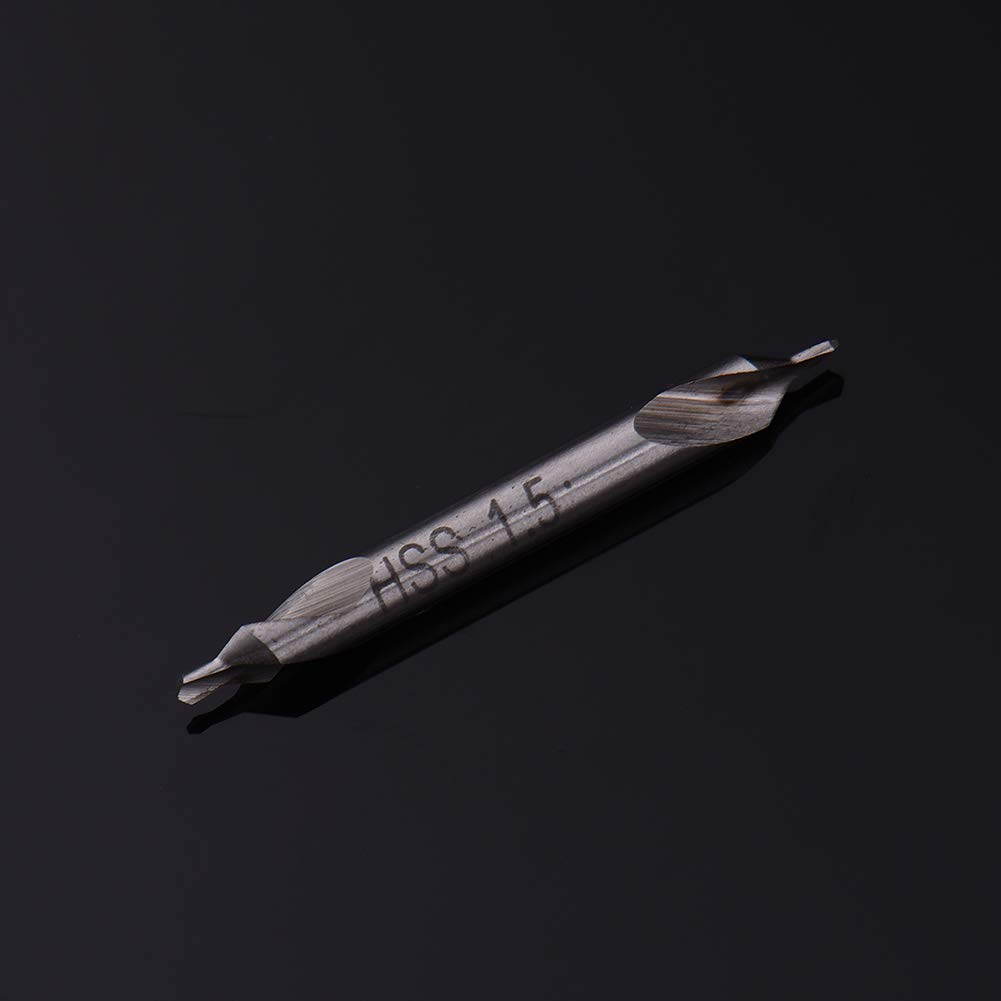 Combined Countersinks Drills Set Tool 5 Pack Center Drill Countersink Lathe Bit Mill Tooling Set Tip Angle 60 Degree Bits for Metal, Alloy, Copper, Iron, Aluminum, Titanium and Wood Working