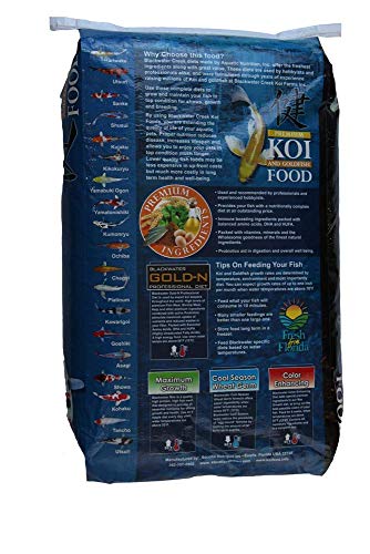 Blackwater Premium Koi and Goldfish Foods Max Growth 40lb, Medium Pellet