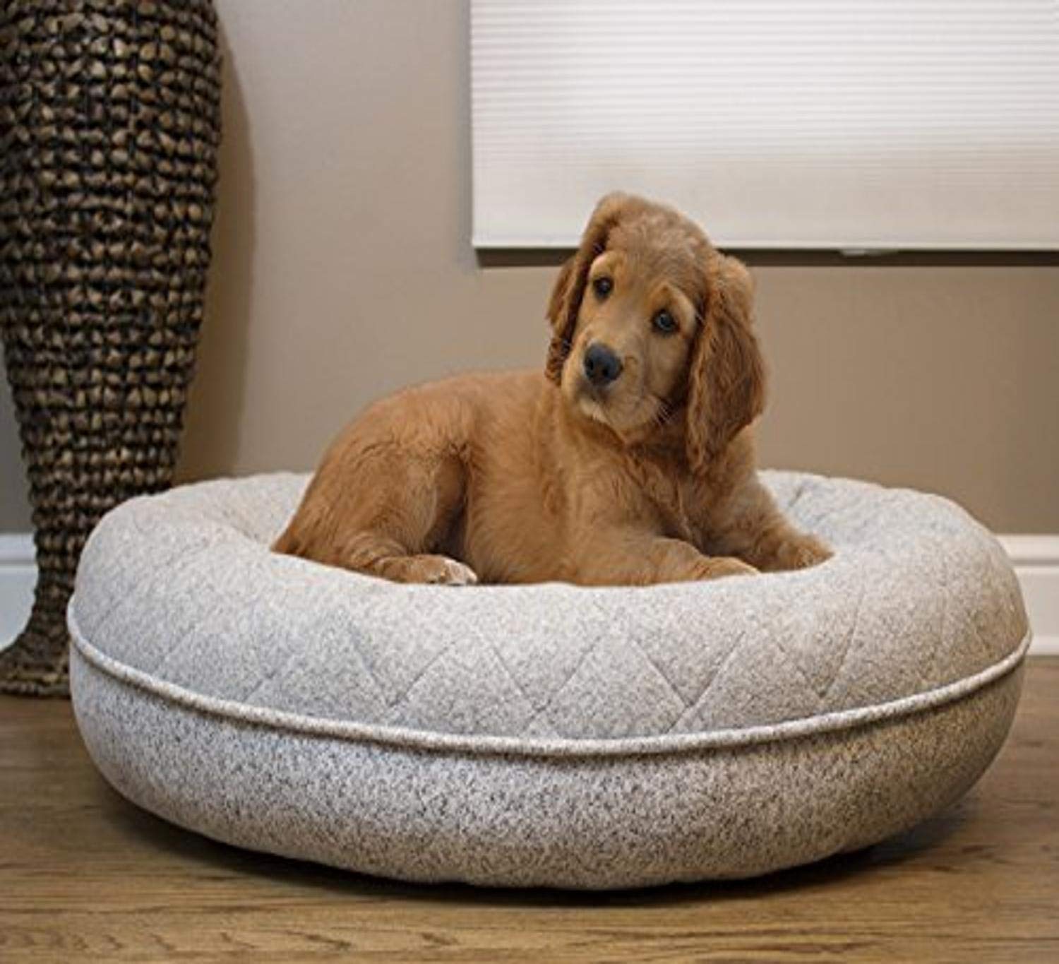 Arlee 59-00935GRY Donut Lounger and Cuddler Pet Bed, Large/X-Large, Gray