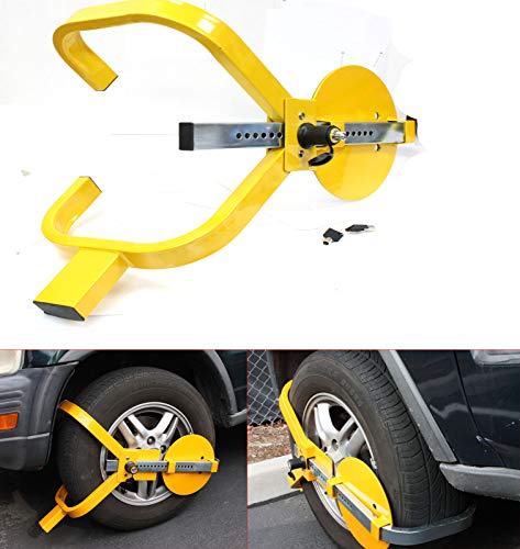 9TRADING Wheel Lock Clamp Boot Tire Claw Trailer Auto Car Truck Anti-Theft Towing Boot