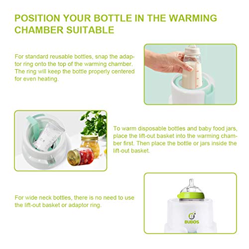 Bubos Fast Heating Baby Bottle Warmer for breastmilk and Formula, Food Heater for Infant Complementary Food