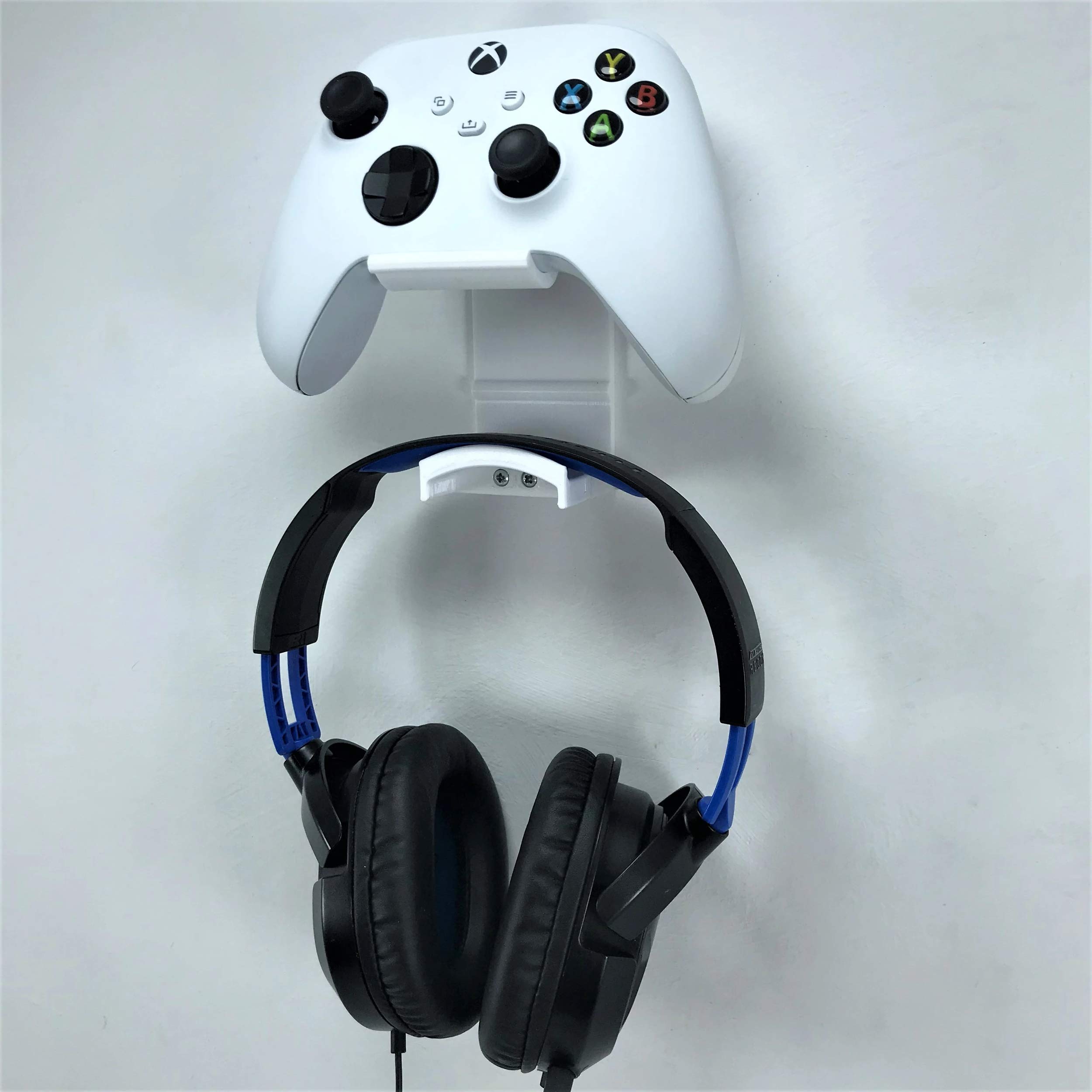 3D Cabin Product Compatible With Xbox Controller Wall Mount & Headphone Holder Hanger Bracket For Xbox Series X/Series S/One/One S/One X Remote Black