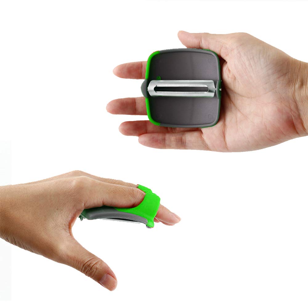 2 Pcs Hand Vegetable Peeler Palm Peeler Finger Grips Comfortable to Peel Potato & Carrot & Cucumber