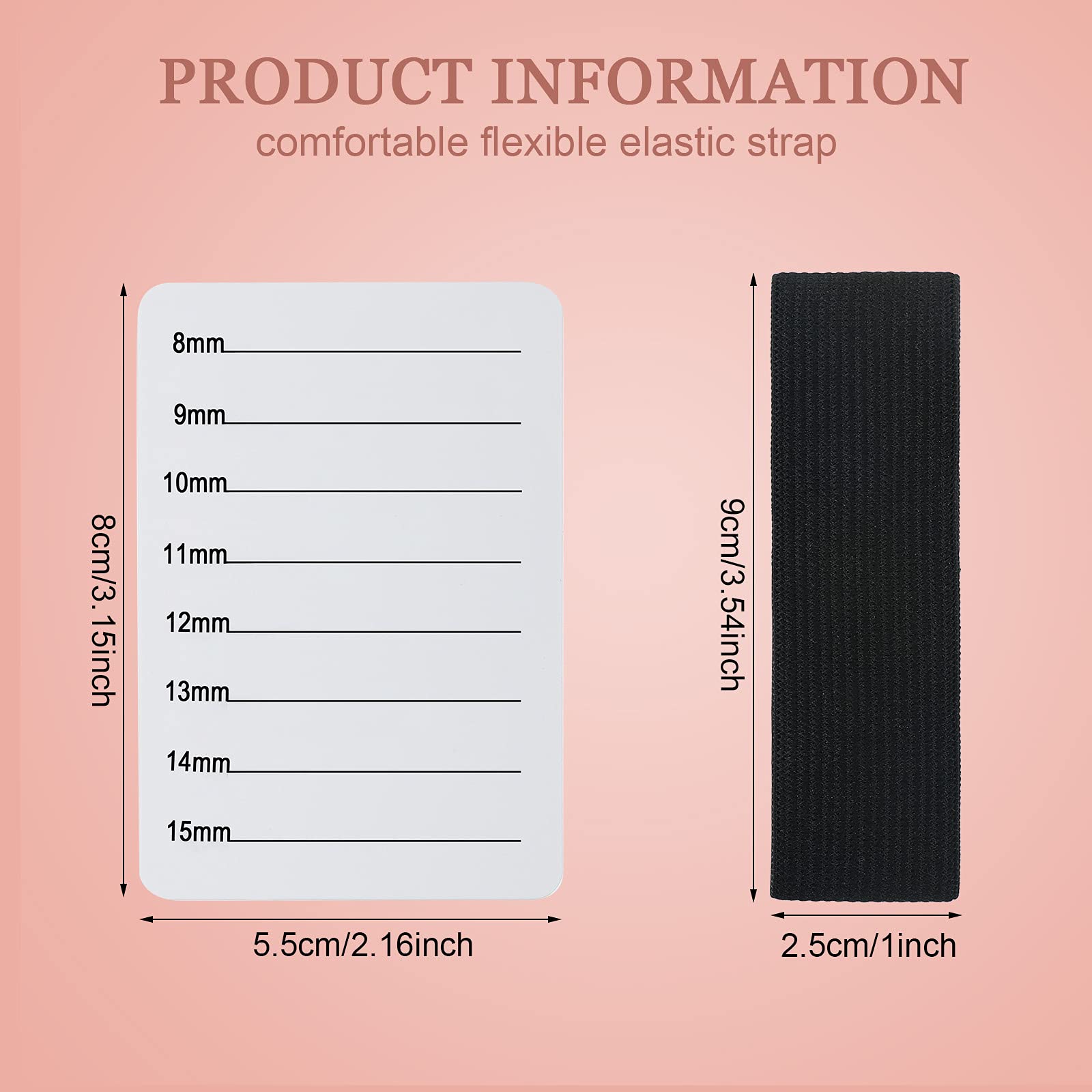 Maitys 6 Pieces Eyelash Extension Hand Plate Lash Holder Eyelash Extension Pallet Stand Holder Tray Tools with Adjustable Wrist Strap Strip for Makeup Lash(Simple Style)