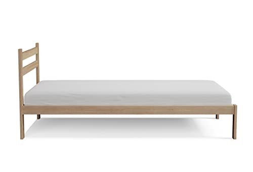 Amazonas Twin-XL Bed Solid Pine Wooden Single Bed Unfinished with Hardwood Slats Support Suitable for Boys Girls Kids Bedroom Wooden Bed Frame Single Bed Ready to Finish