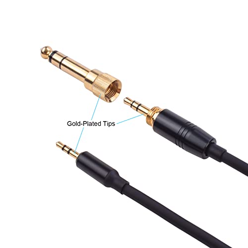 Alitutumao Spring Coiled Audio Cable Replacement Aux Cord Compatible with Bose Quietcomfort QC45 QC35 NC700 On-Ear 2/OE2i/Soundtrue/Soundlink Headphones, 6.35mm Adapter Included