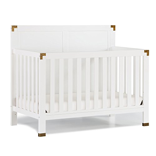 Baby Relax Miles 5-in-1 Convertible Crib, Nursery Furniture, Classic White