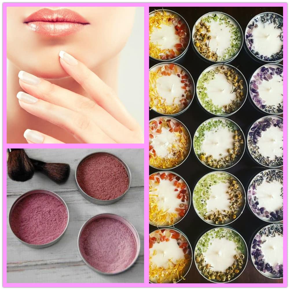 Aluminum Tin Jars, Cosmetic Sample Metal Tins Empty Container Bulk, Round Pot Screw Cap Lid, Small Ounce for Candle, Lip Balm, Salve, Make Up, Eye Shadow, Powder (12 Pack, 2 Oz/60ml)