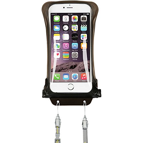 AquaVault 100% Waterproof Floating Smart Phone Case & Money Pouch - Fits All Phones - Made from Premium Heavy Duty PVC for Added Drop Protection - Includes Adjustable Neck Strap Black