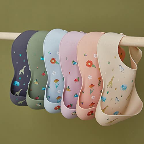 Austin Baby Co Mess Proof Silicone Bibs for Babies β Perfect Travel Toddler Bibs for Baby