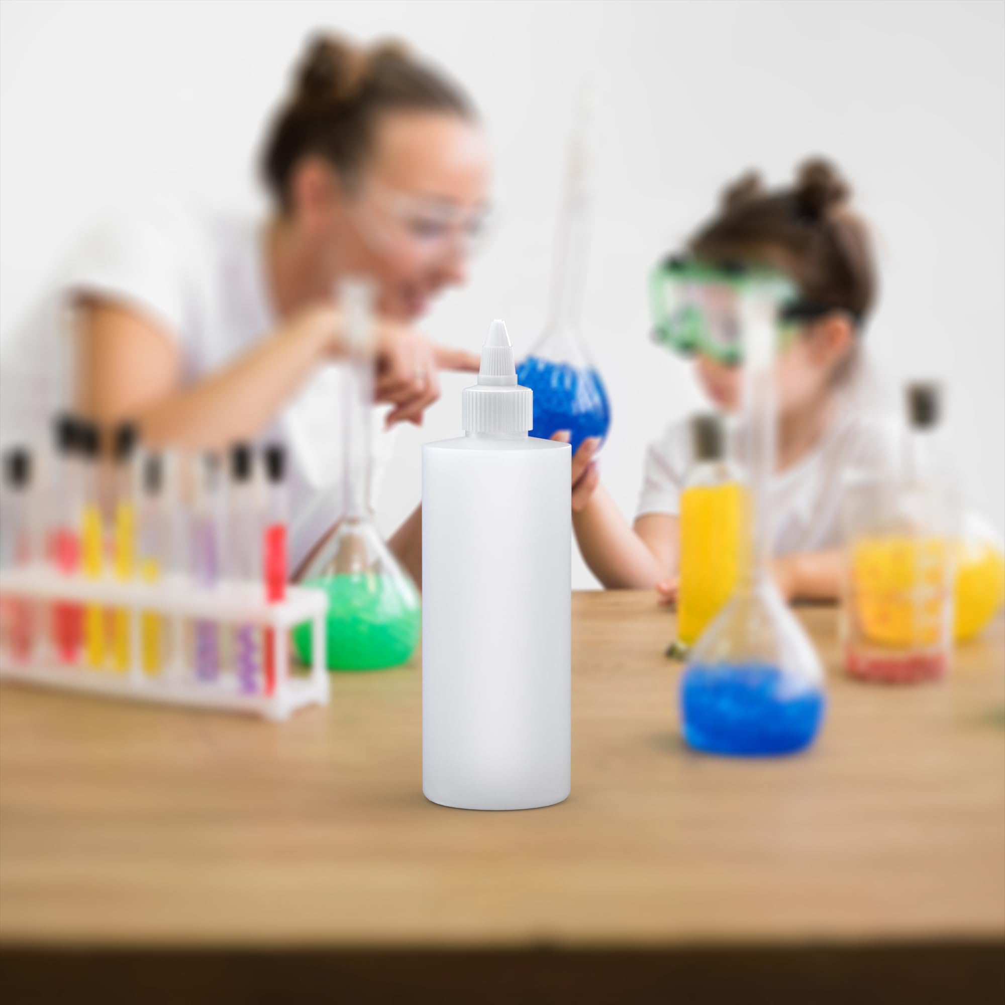 BRIGHTFROM Twist Top Applicator Bottles, Squeeze 8 OZ, Empty Hair Coloring Plastic Bottles, Refillable, Leak Proof - Open/Close Nozzle - Multi Purpose (Pack of 3)