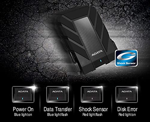 ADATA HD710 Pro 2TB External Hard Drive, Red (AHD710P-2TU31-CRD)