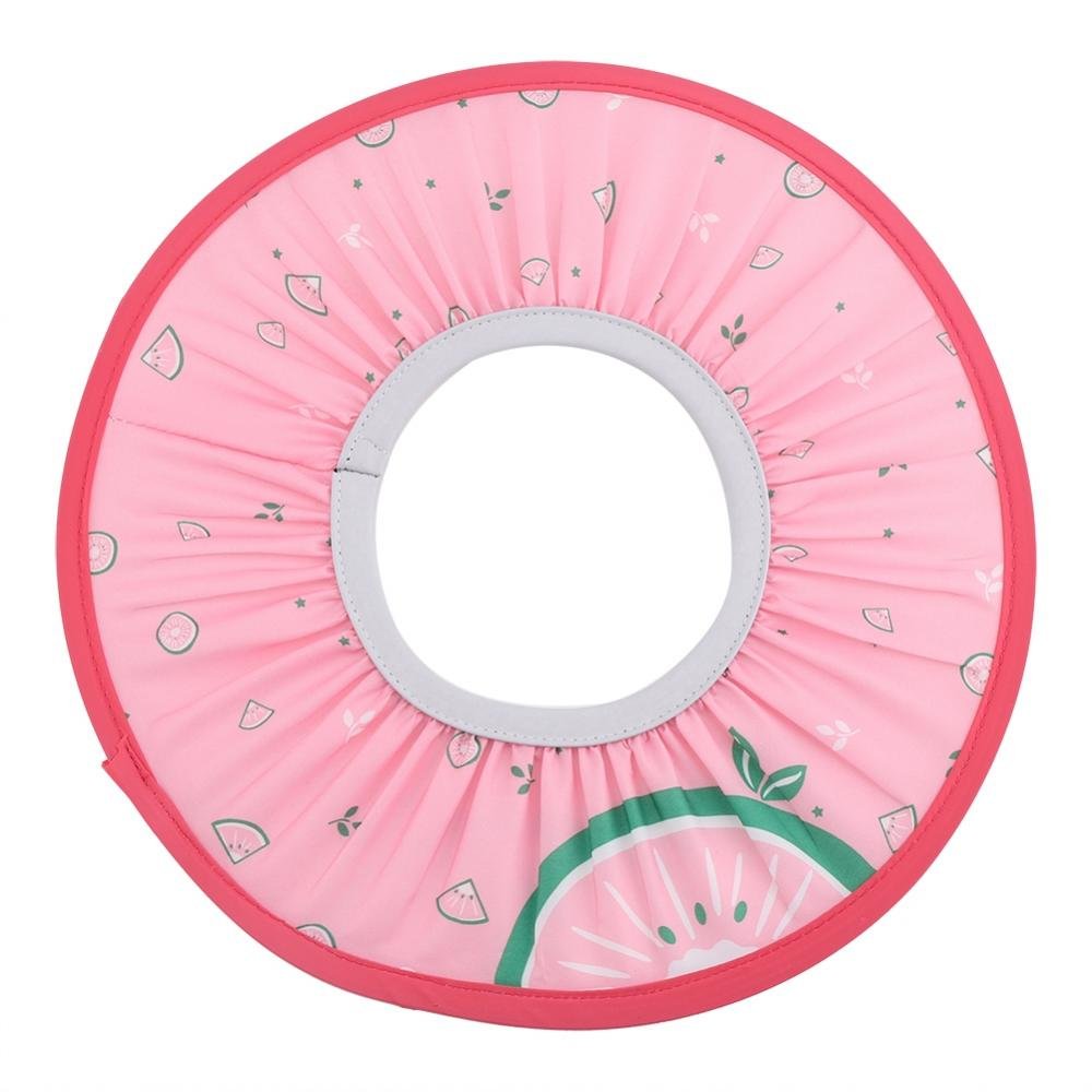 Baby Shower Cap, Baby Kids Shampoo Cap Waterproof Cloth Kids Bathing Shower Cap Bathing Protection Hat(Pink)