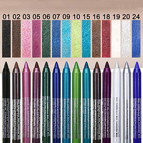 Multi Color Eyeshadow Eyeliner, Metallic Glossy Smoky Eyeliner, Long Lasting Professional Eye Makeup Eyeliner Waterproof Eyeliner Pen Eye Cosmetics Makeup Tools (03 pink)