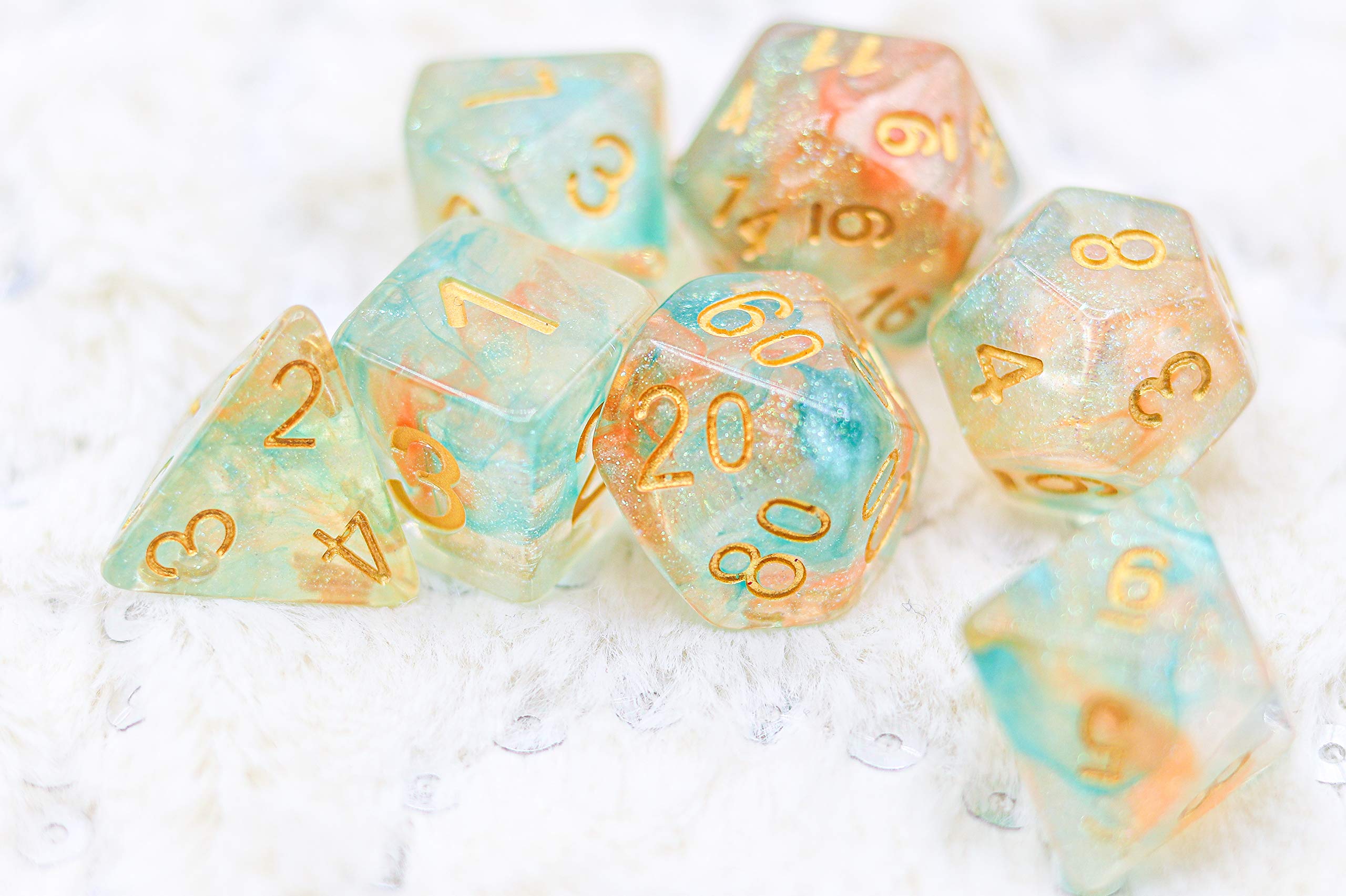 3DEGOS Spirt of Merlin Wizard DND Dice Set for Dungeons and Dragons Gifts, D&D, D and D, Pathfinder, Accessories, D20, Polyhedral, Resin Dice, Metal, Dice Tray, Tower, Bag, Box