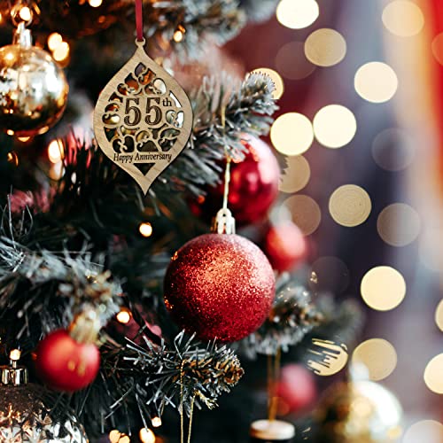 50th Anniversary Ornament 2023 - Happy Anniversary Ornament, Beautiful Laser Cut Wood Detail - Comes in a Gift Box so It's Ready for Giving (50th Anniversary 2023)