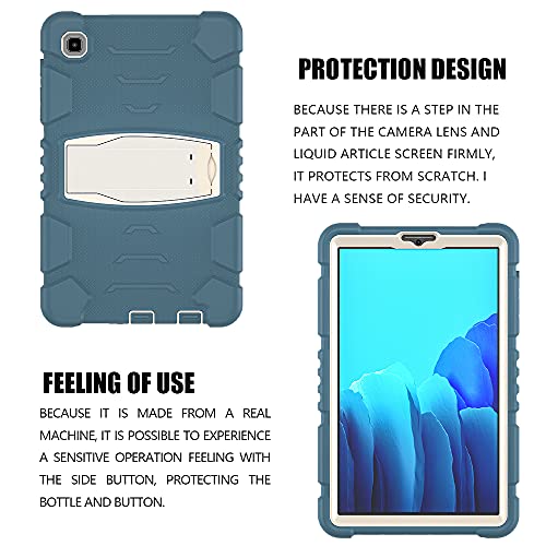 Litchi Samsung Galaxy Tab A7 Lite Case 2021, Galaxy Tab A7 Lite 8.7 Inch Case with Kickstand, Protective Rugged Case for SM-T220/T225-Cornflower Blue