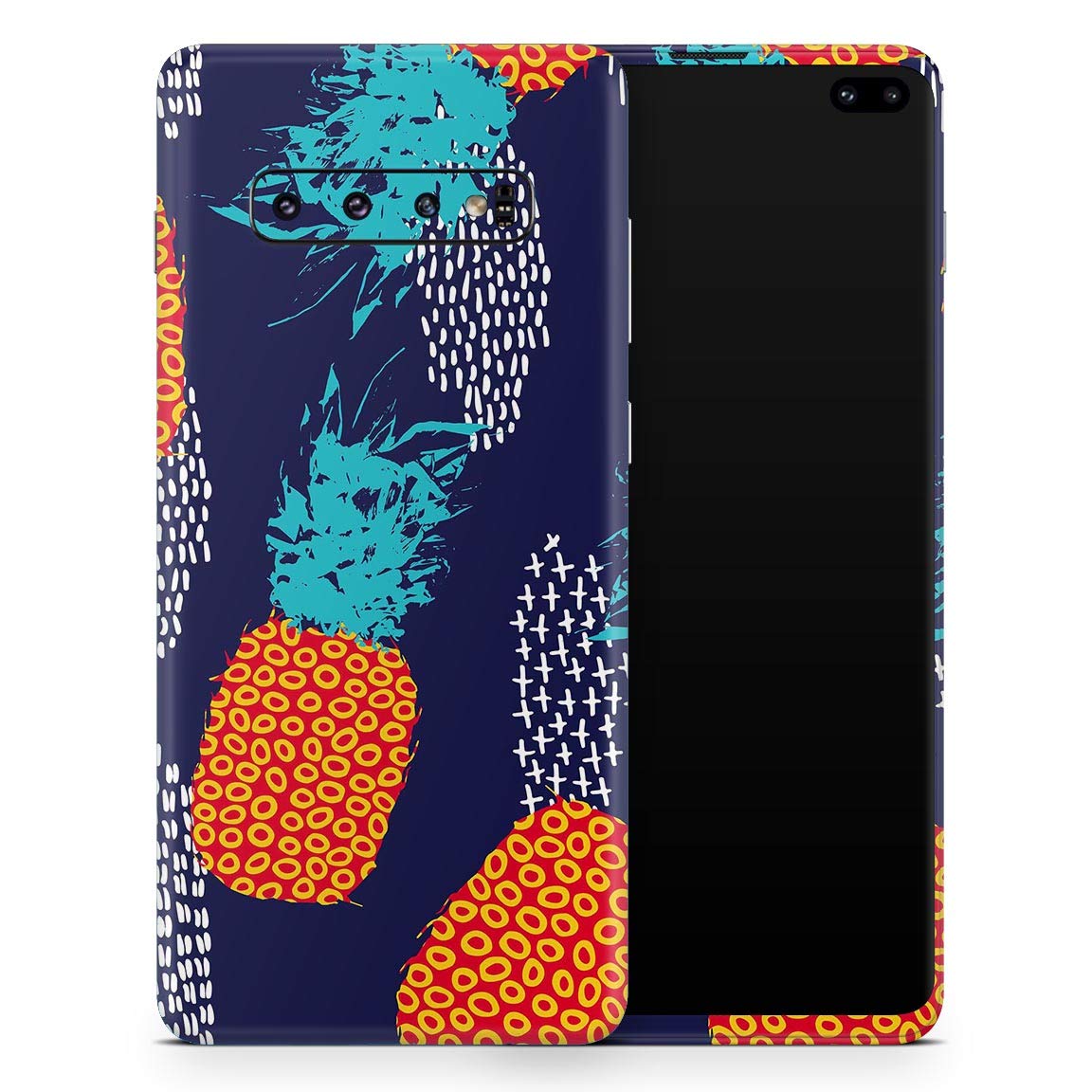 DesignSkinz Retro Summer Pineapple v4 Protective Vinyl Decal Wrap Skin Cover Compatible with The Samsung Galaxy S20 (Screen Trim & Back Glass Skin)