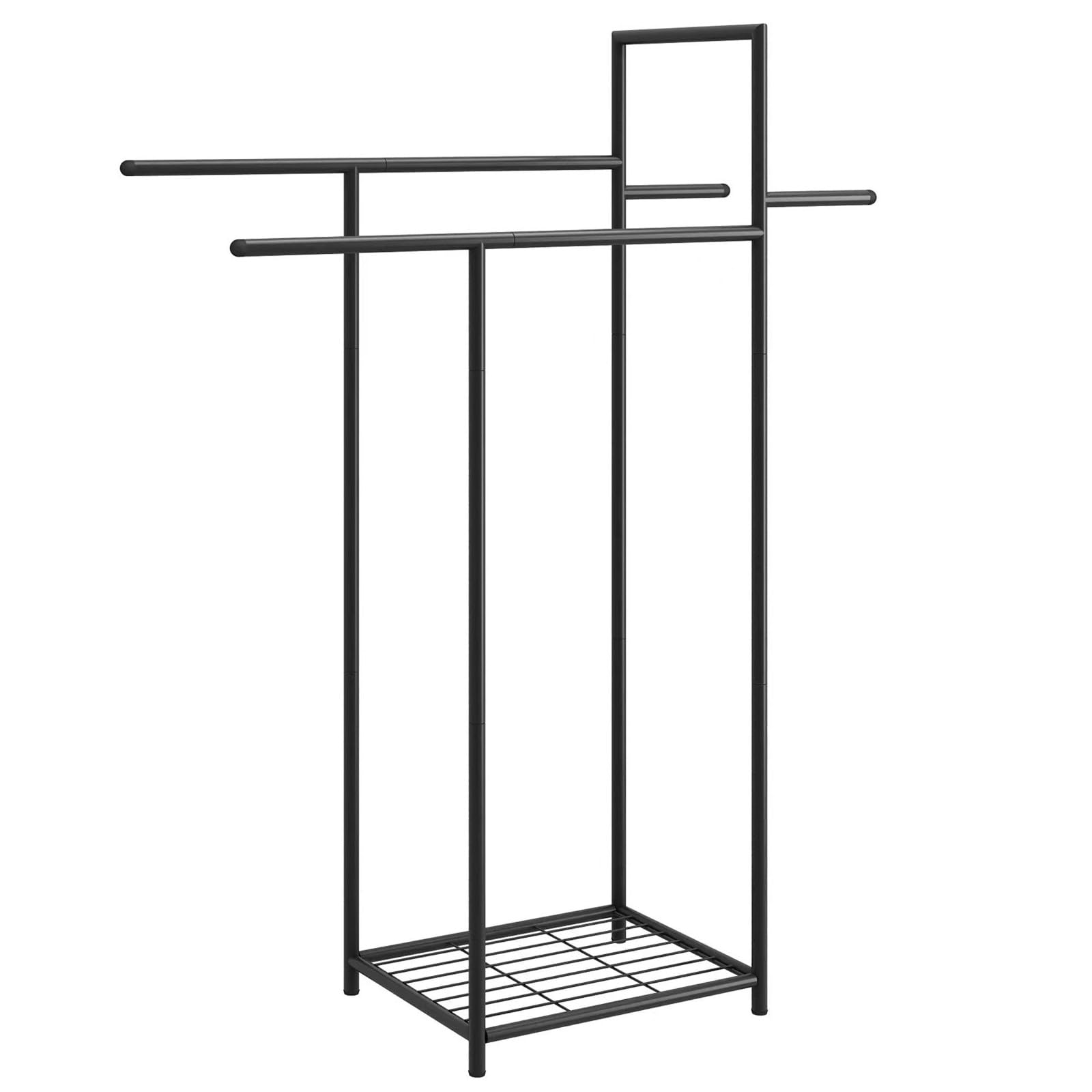 47" H Standing Towel Rack for Extra Large Towel, 3 Tier Metal Free Standing Floor Towel Racks for Bathroom Freestanding, Modern Industrial Blanket Ladder Display and Drying Rack for Bedroom Bathroom