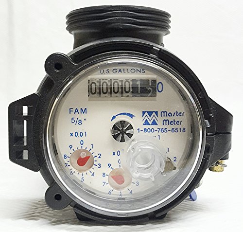 3/4" Master Meter FAM-34 Polymer Cold Water Meter USG Gallons Pulse Output