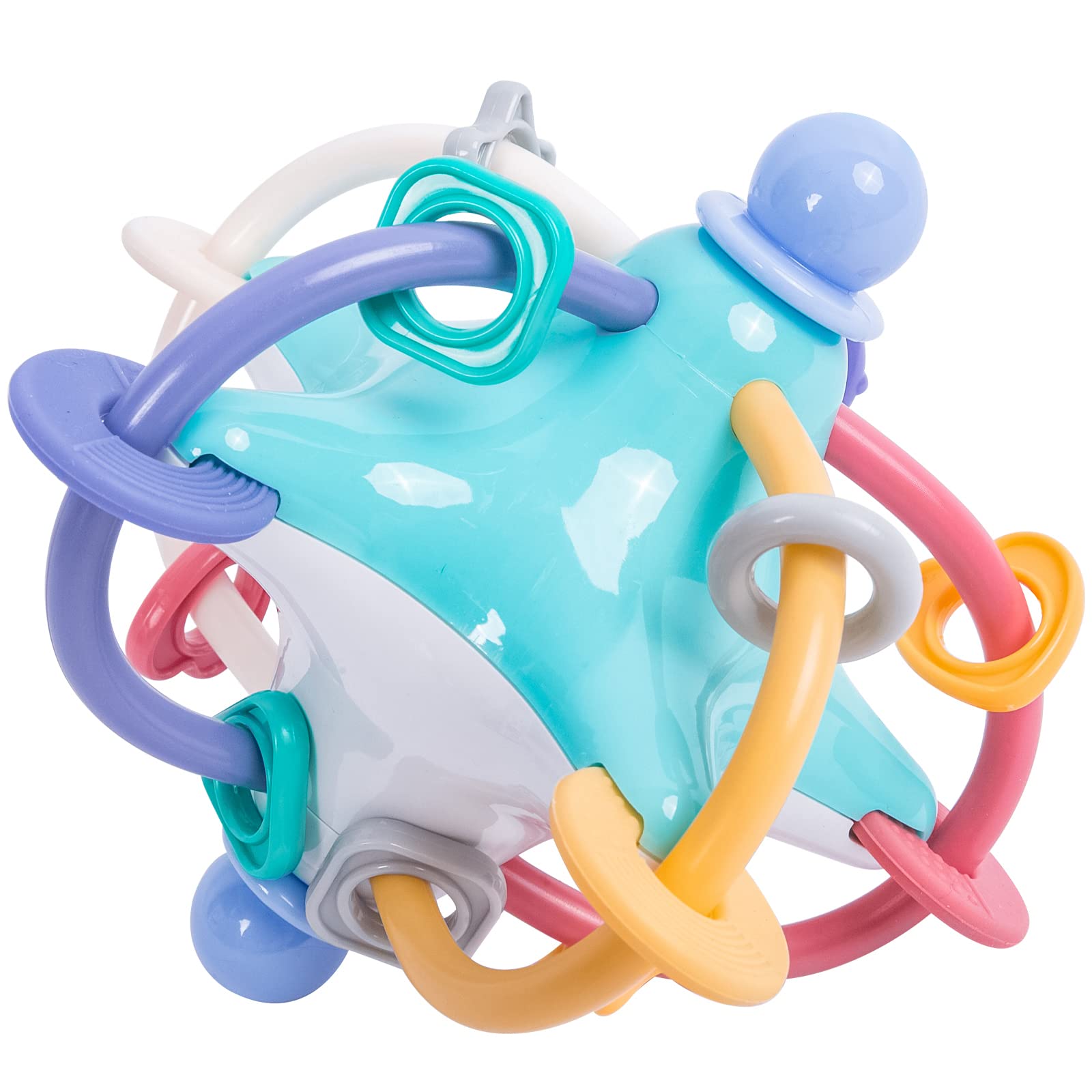 Baby Toys Rattle & Teething Toys, Infant Toys for 3-6, 6 to 12 Months, Morandi Color Starfish Sharp Grasp Sensory Toys, Pacifier Toys, Baby Gift for Infant & Toddler 0-18+ Months Old Boy, Girl