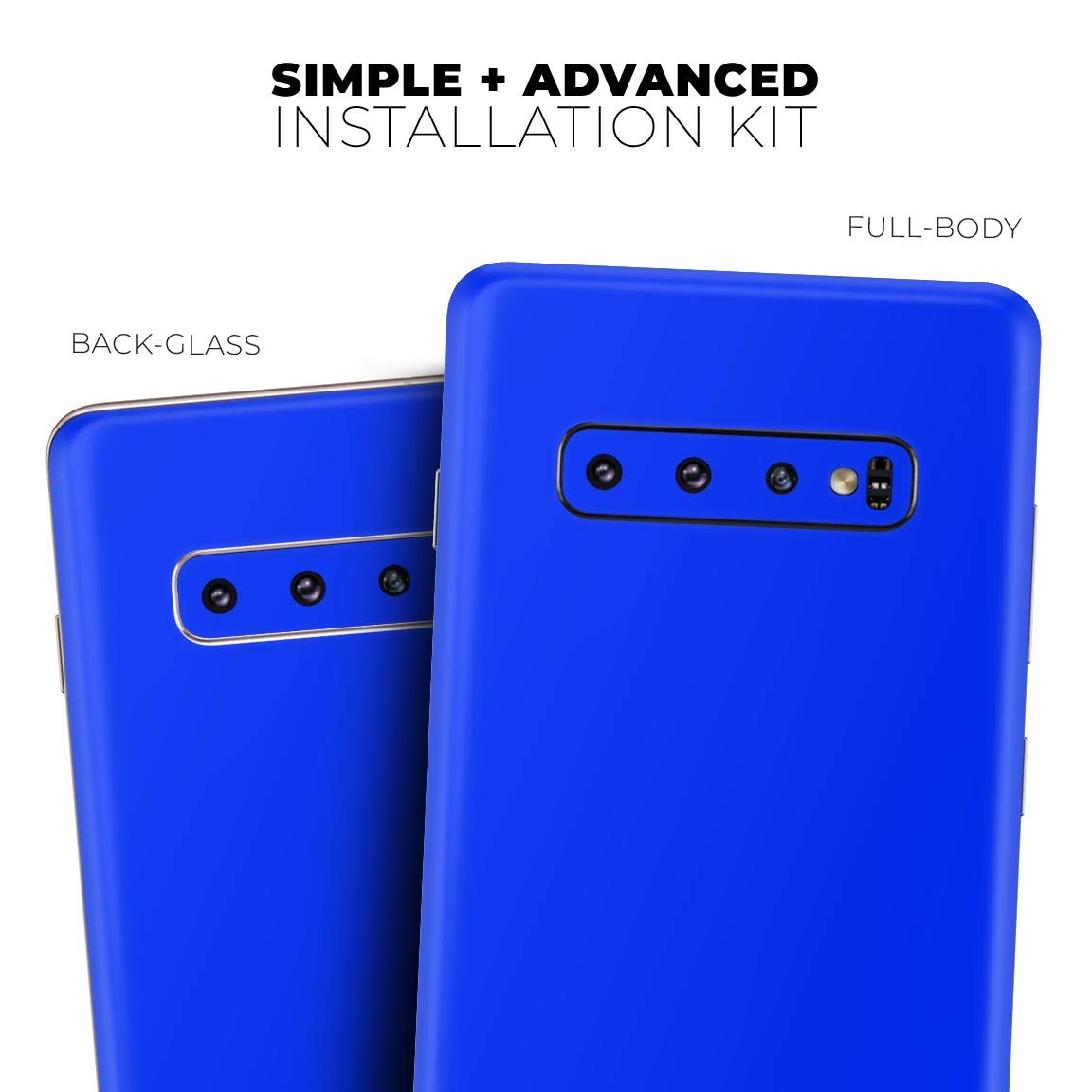 DesignSkinz Solid Royal Blue Protective Vinyl Decal Wrap Skin Cover Compatible with The Samsung Galaxy S20 (Screen Trim & Back Glass Skin)