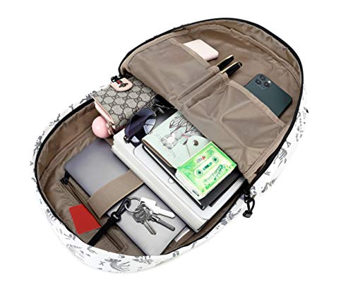 Acmebon Cool Fluorescent School Backpack for Girl and Boy Roomy Reflective Daypack White