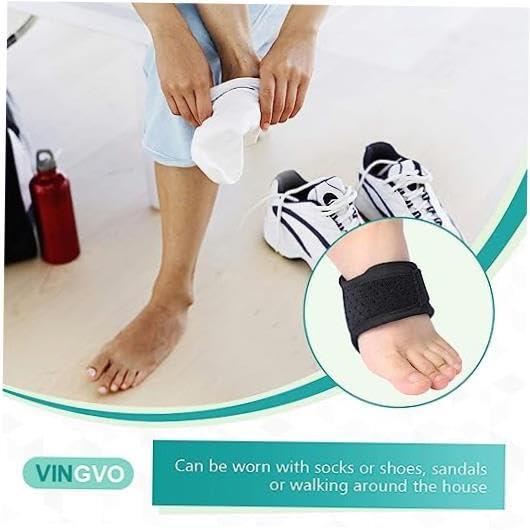 allesoky Foot Care Kit - Plantar Fasciitis Night Splint Orthotic Insoles High Arch Support Heel Pain Relief Massager Compression Socks & Wrap for Foot and Ankle Support