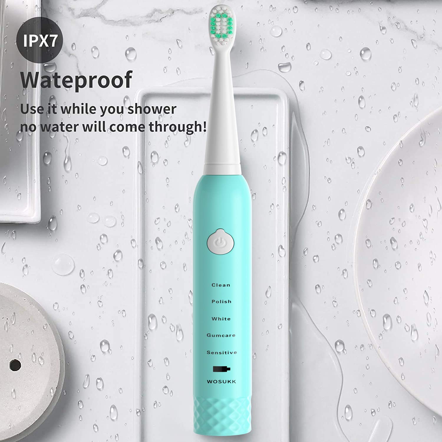 Sonic Electric Toothbrushes for Kids-5 Modes with Smart Timer, Waterproof USB Charging Rechargeable Ultrasonic Toothbrushes, 4 Replacement Brush Heads, Adults Power Toothbrush, Dentists Recommend
