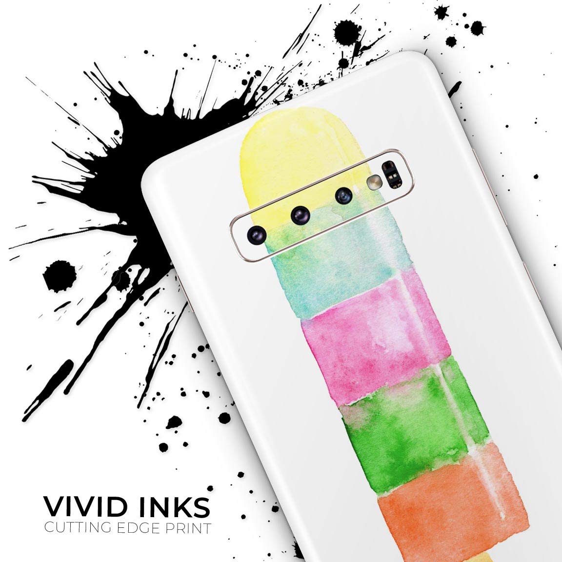 DesignSkinz Summer Mode Ice Cream V1 Protective Vinyl Decal Wrap Skin Cover Compatible with The Samsung Galaxy S20 (Screen Trim & Back Glass Skin)
