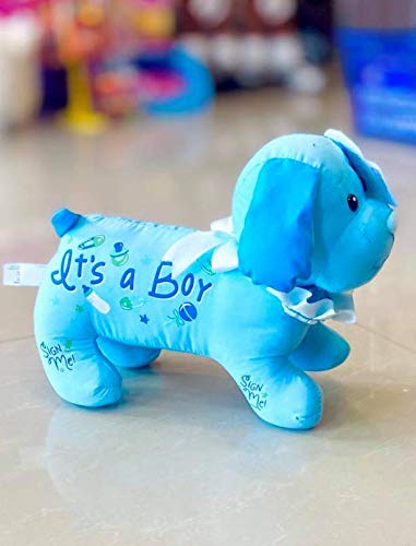Amscan 21907.44 It's A Boy Autograph Hound, Blue, 9" x 16"