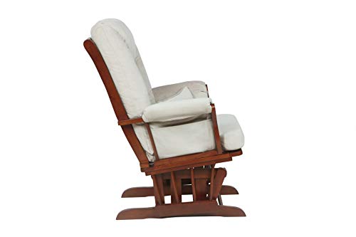 AFG Furniture Alice Glider Chair & Ottoman with Pillow, Espresso (Model: AlicePillow)