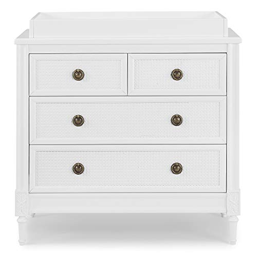 Delta Children Madeline 4 Drawer, Dresser w/Changing Top, White