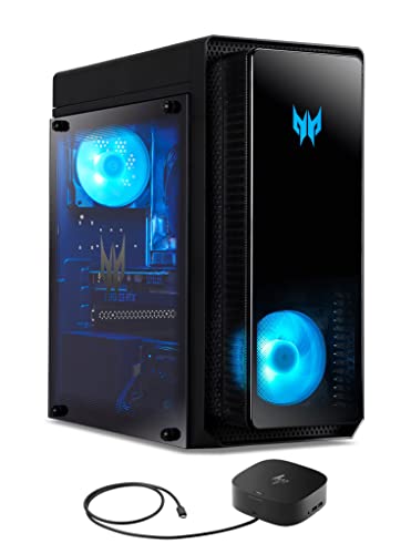 Acer Predator Orion 3000 Gaming & Entertainment Desktop PC (Intel i7-12700F 12-Core, 16GB RAM, 512GB m.2 SATA SSD + 1TB HDD (3.5), GeForce RTX 3070, WiFi, Win 10 Pro) with G2 Universal Dock