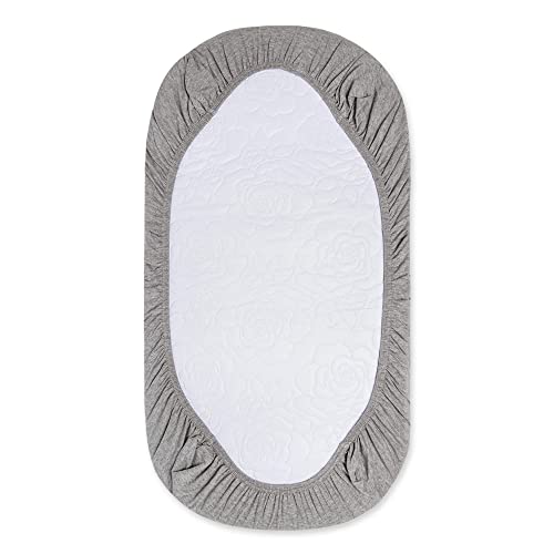 Burt's Bees Baby Bassinet Sheet, Fitted Unisex 100% Organic Jersey Cotton Bassinet Sheet for Standard Bassinet Mattress
