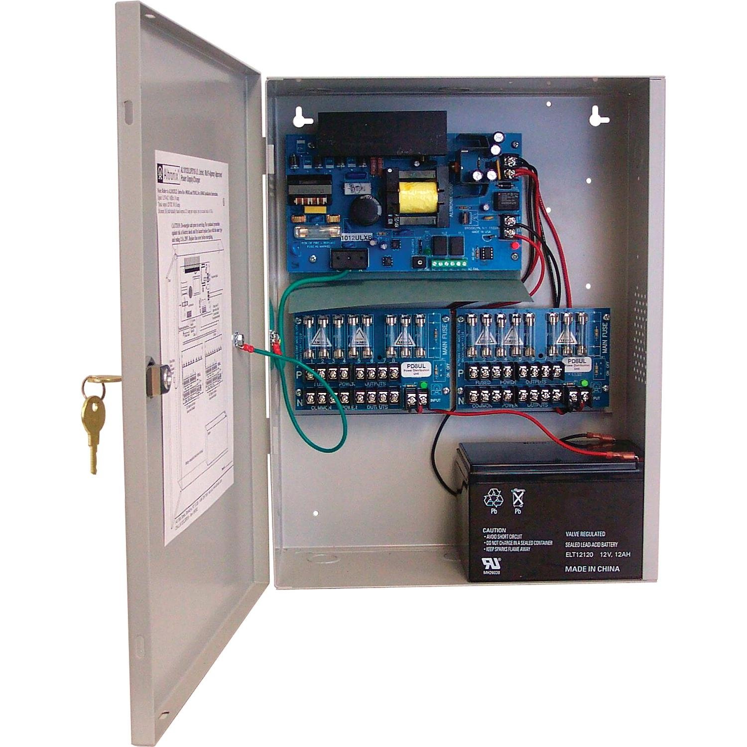 Altronix AL1012ULXPD16 16 Supply/Charger-12VDC @ 10 amp, Fused Non-Power outputs