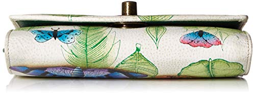 Anna by Anuschka Hand Painted Women’s Genuine Leather - Vintage Wristlet Clutch - Vintage Botanical