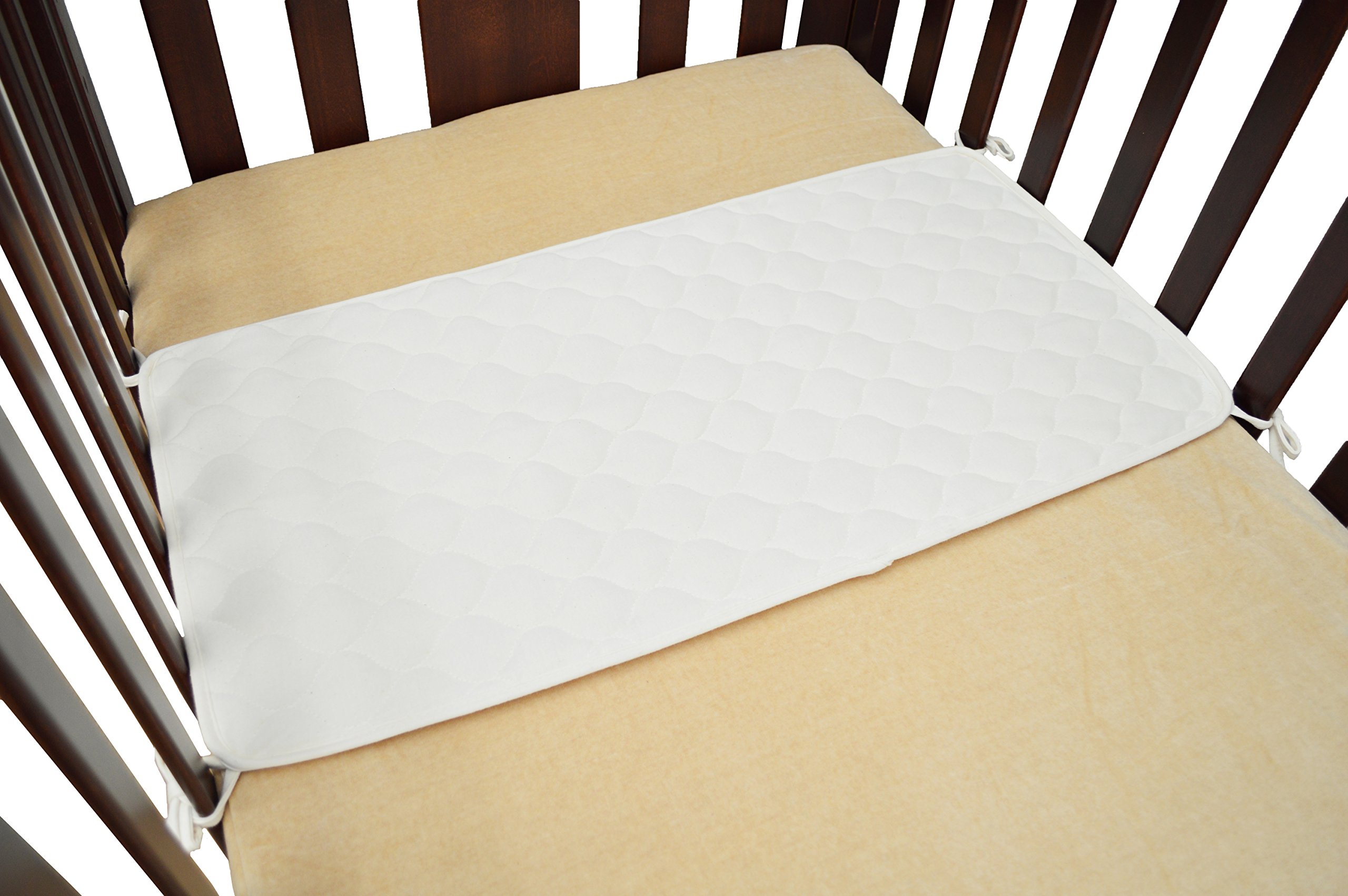 American Baby Company Waterproof Quilted Sheet Saver Changing Pad Liner Made with Organic Cotton Top Layer, Natural Color (Pack of 2)