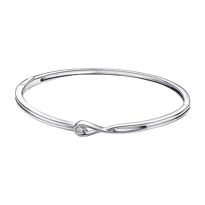 2022 S925 Sterling Silver Real Sparkling Bracelet Fashion Simple Luxury Birthday Gift