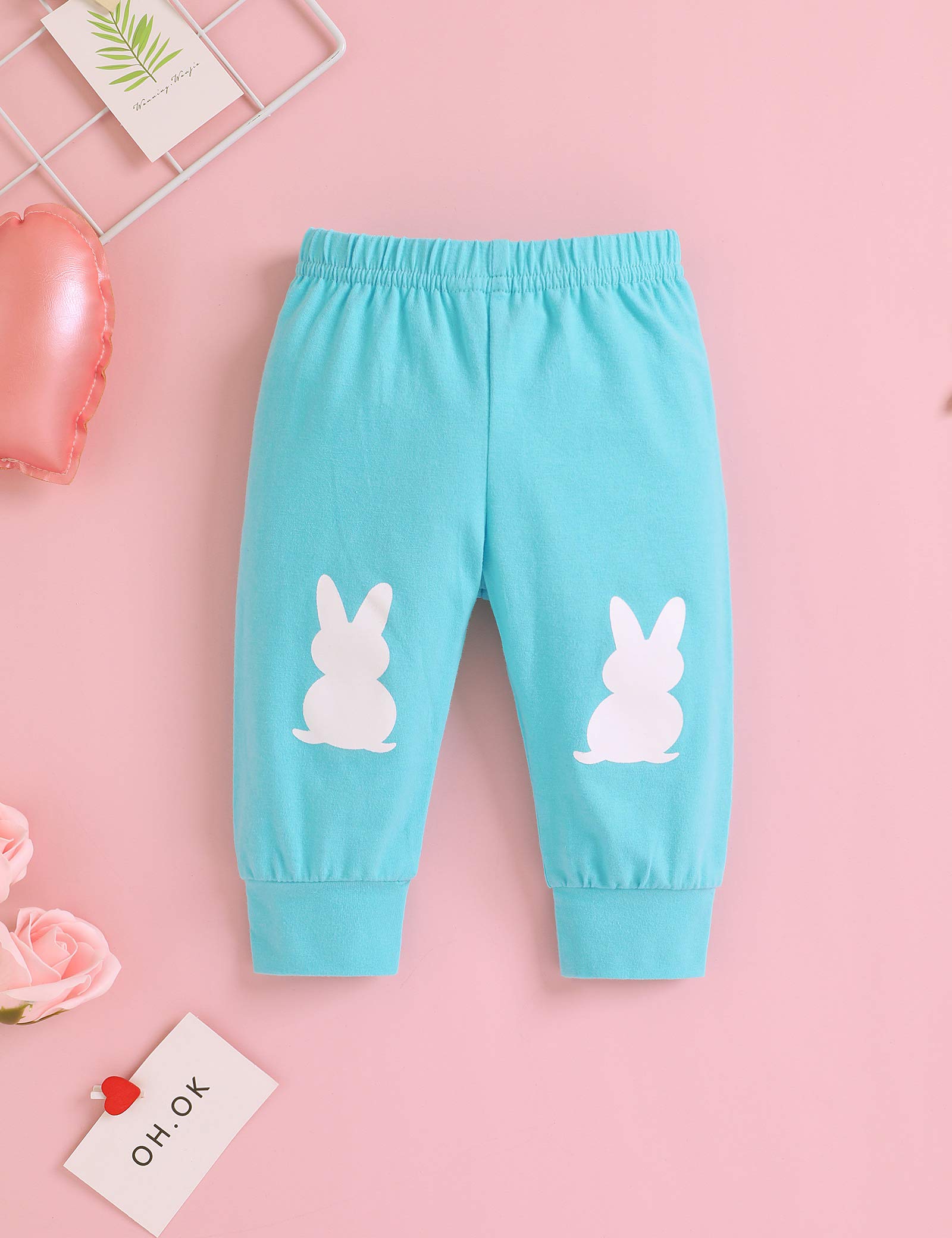 My First Easter Outfit Infant Baby Boy Long Sleeve Bow Tie Romper Bunny Pants with Hat Easter Clothes Sets Blue