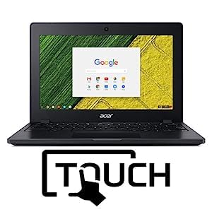 acer Rugged & Spill Resistant Chromebook 11 C771T, Intel Celeron 3855U, 11.6" HD Touch Display, 4GB LPDDR3, 32GB eMMC, MIL-STD 810G Durability, WiFi, Bluetooth, Google Chrome