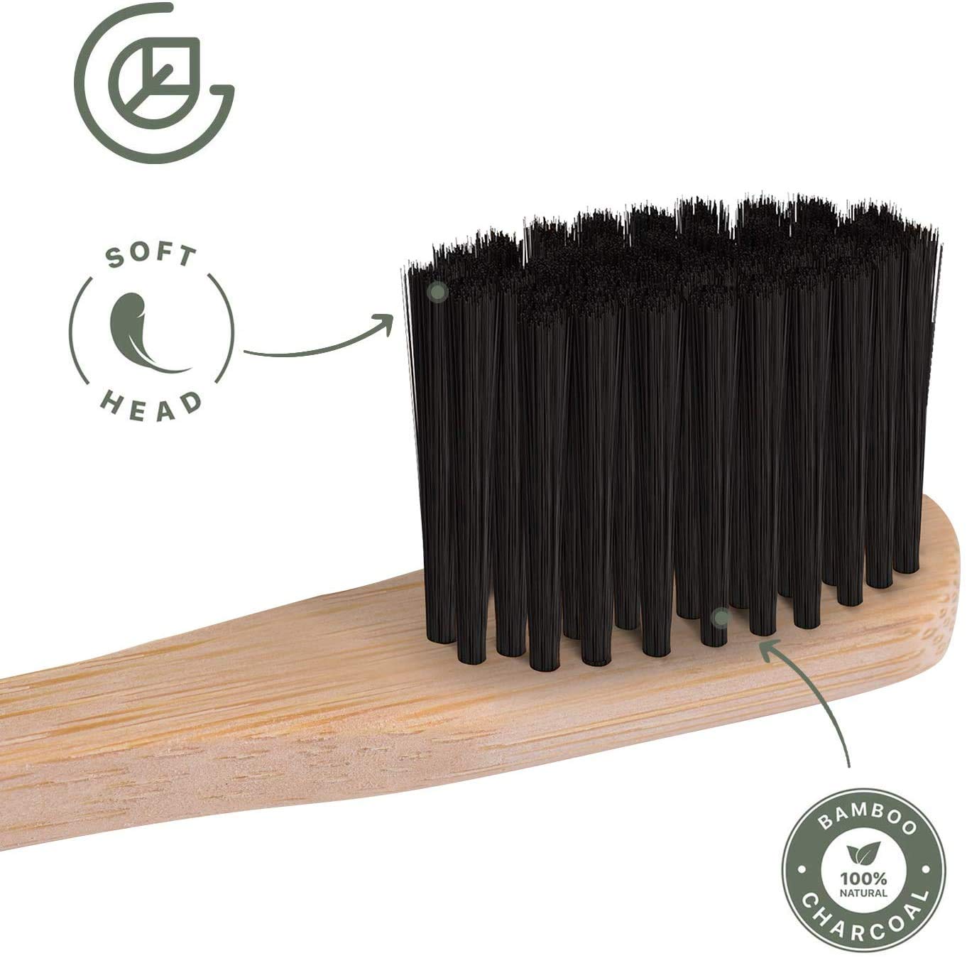 N+A Child Grown ups Bamboo Toothbrushes Set BPA Free Soft Bristles, Natural Biodegradable Bamboo Toothbrushes (8 Pack)