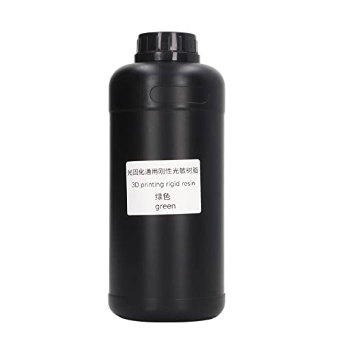 3D Printer Resin, Good Fluidity Curing Rigid Resin Easy to 1000ml Stretch Resistant with Less Odor for Industrial Parts(Green)