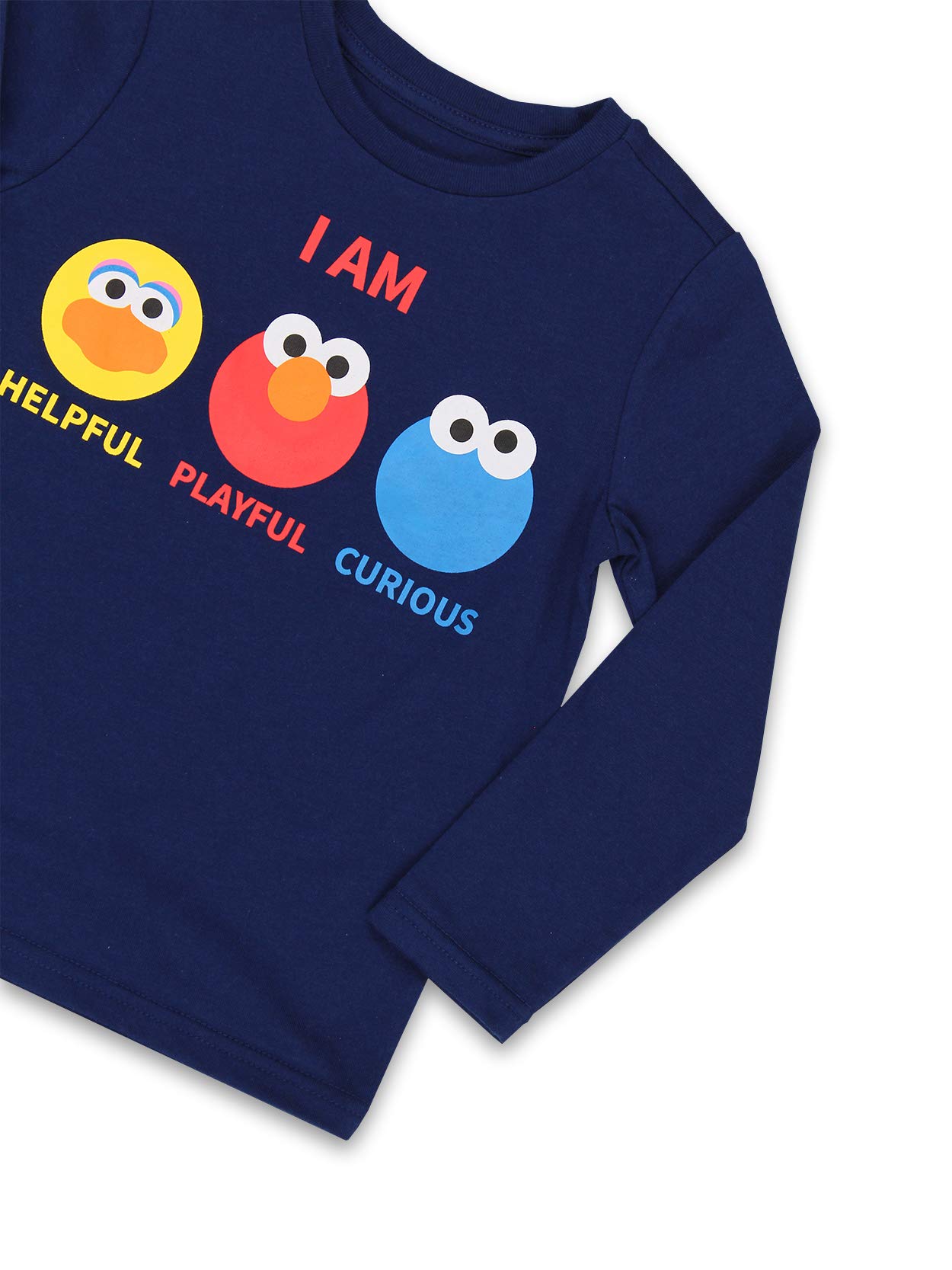 Isaac Mizrahi Loves Sesame Street Elmo Toddler Baby Long Sleeve T-Shirt Tee (2T, Navy)