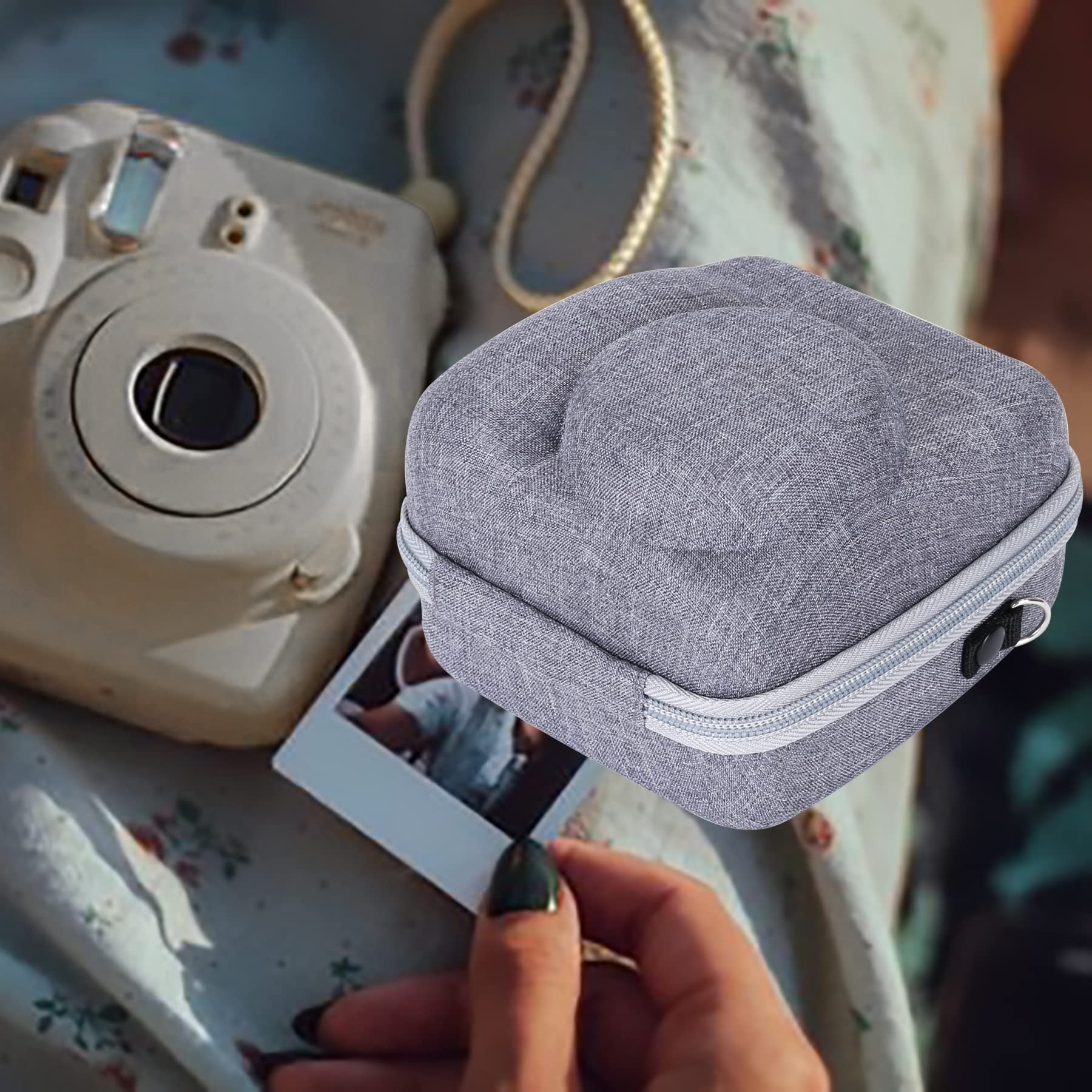 Aenllosi Hard Carrying Case Replacement for Fujifilm Instax Mini 12/11 Instant Camera,Protective Case Compatible with Instax Camera Mini 12/11(Clay White)