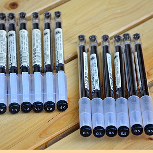Sencoo 5 pack Black Gel Ink Pen Extra fine point pens Ballpoint pen 0.5mm Black For Office School Students Stationery