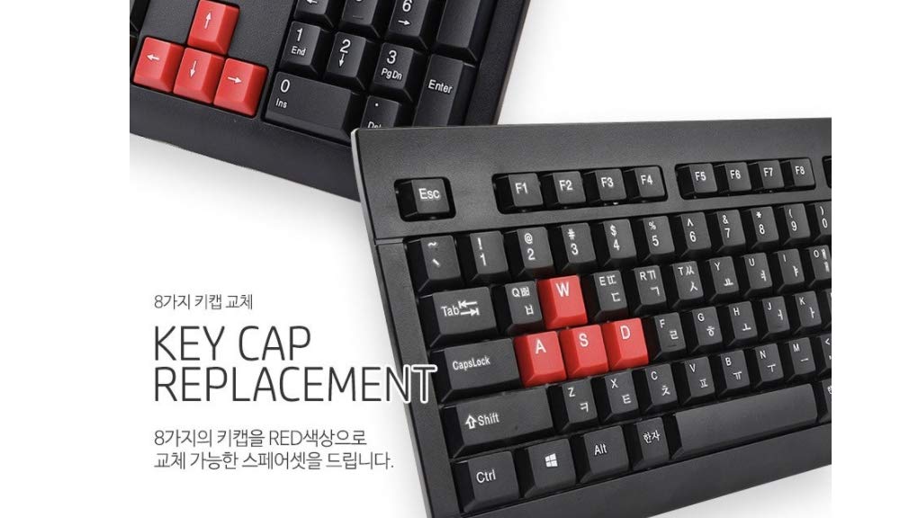 Gaming Wire Keyboard + Mouse + Keyskin, Silicon Keyboard Cover