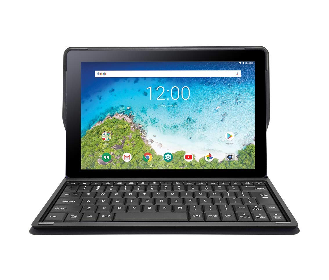 2019 RCA Viking Pro 2-in-1 Tablet 10'' Touch Screen and Detachable Keyboard, Quad Core, 32GB Android 8.1 (Go Edition)