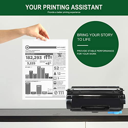 55B1000 MS331 Black Toner Cartridge - DRAWN 1 Pack Compatible 55B1000 Remanufactured Toner Cartridge Replacement for MS431DW MS331DN MS431DN Printer